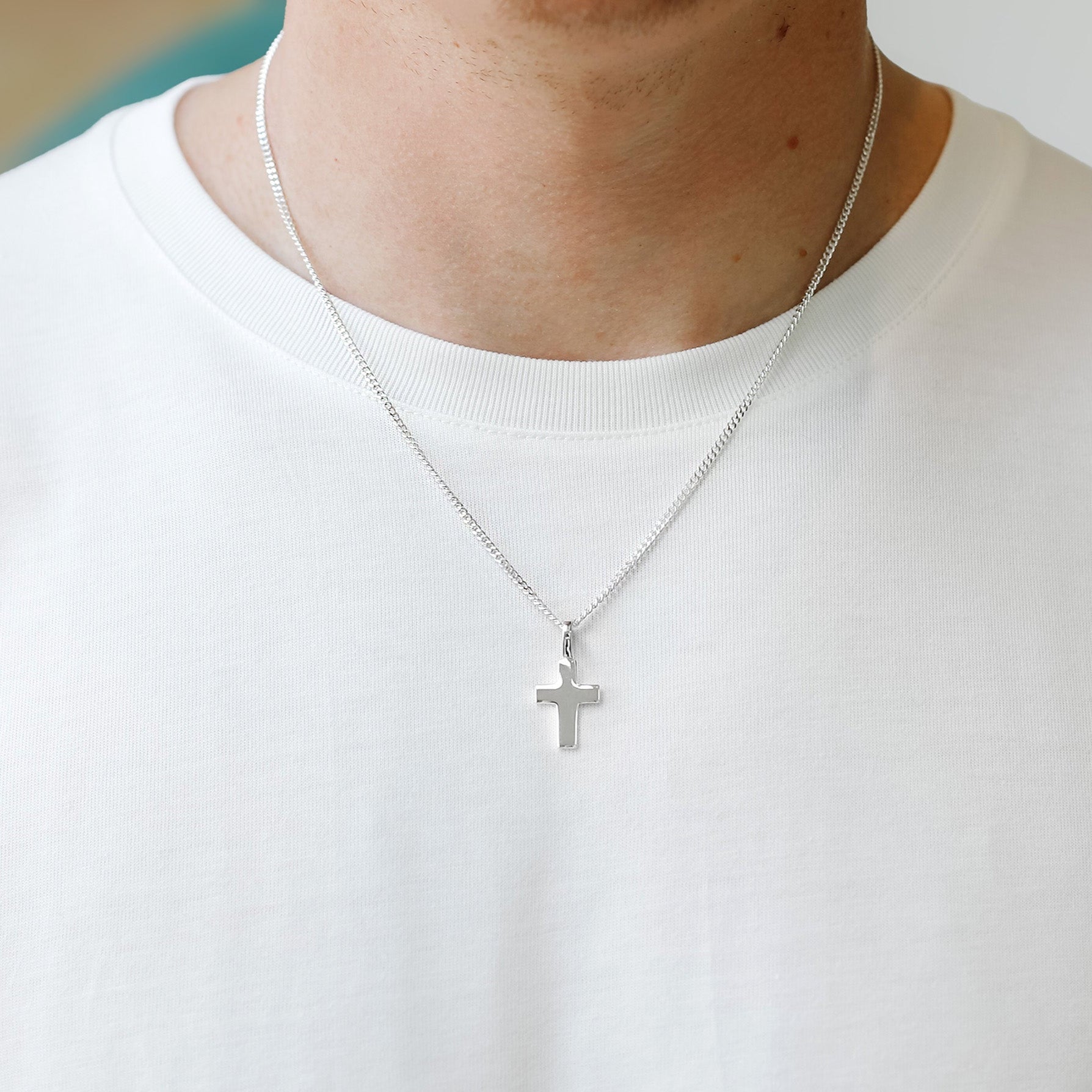 Men’s Sterling Silver Cross Necklaces | 10% Off 1st Order | Hersey ...