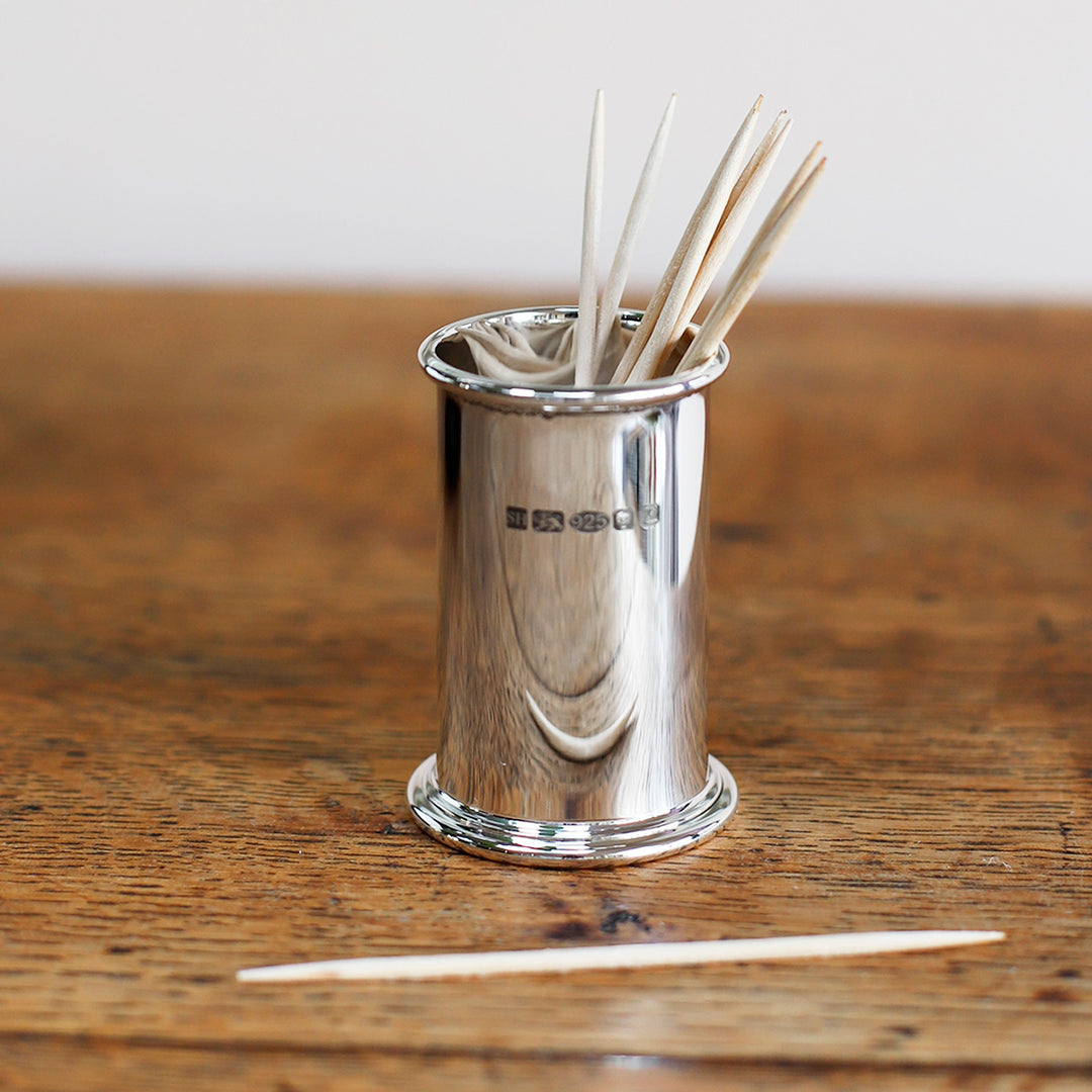 Silver Holder for Toothpicks or Cocktail Sticks | Hersey & Son Silversmiths